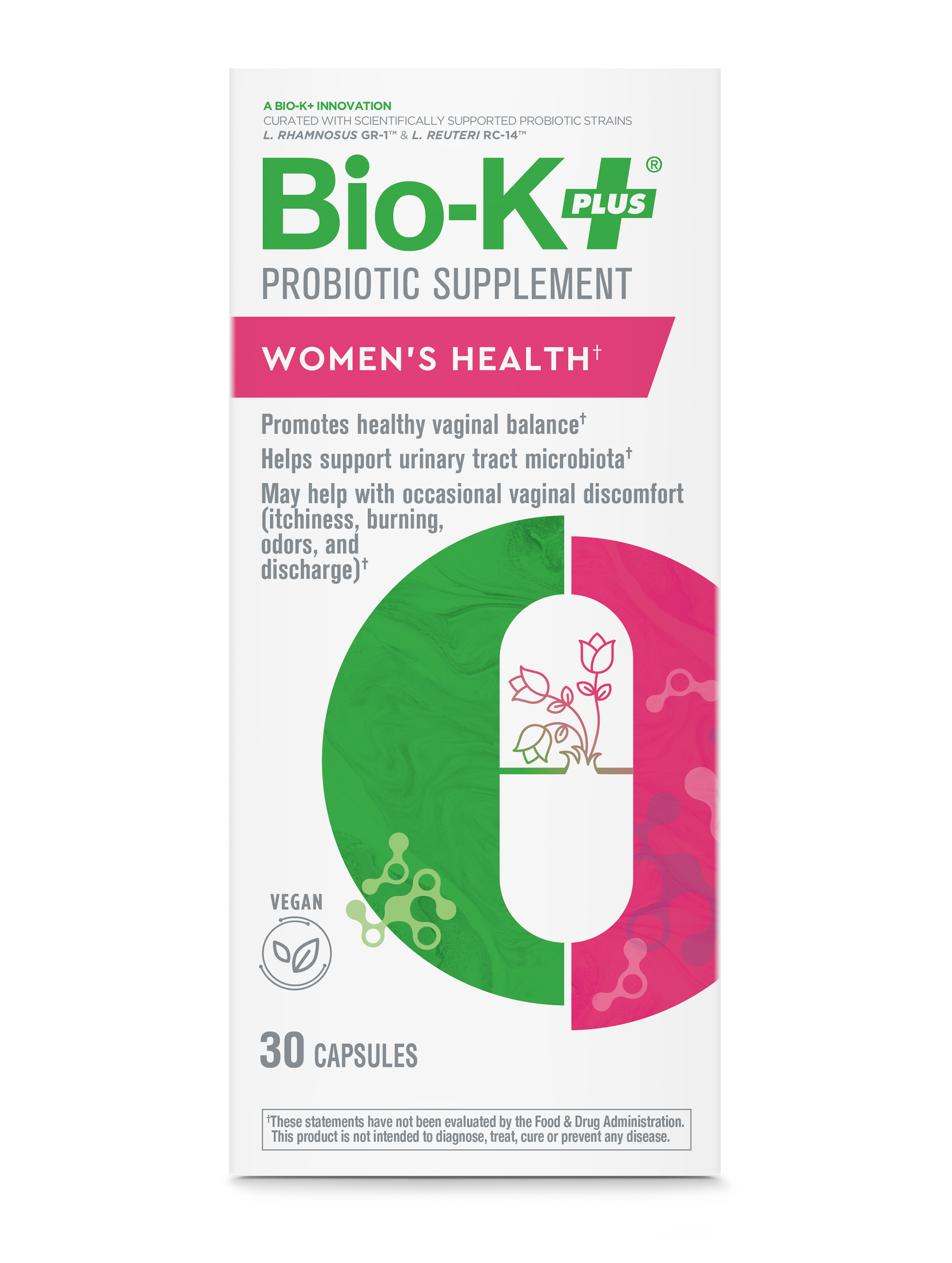 Women’s Health Vegan Probiotic Capsules – Bio-K+
